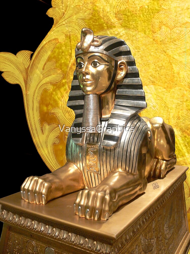 "Egyptian Sphinx on Gold (Photography by ACCI)" Art Print by ...