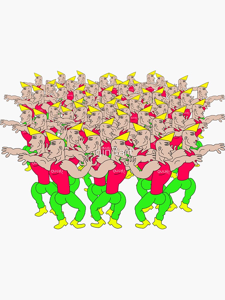 "CHAD GROUP MEME" Sticker for Sale by gin3art | Redbubble