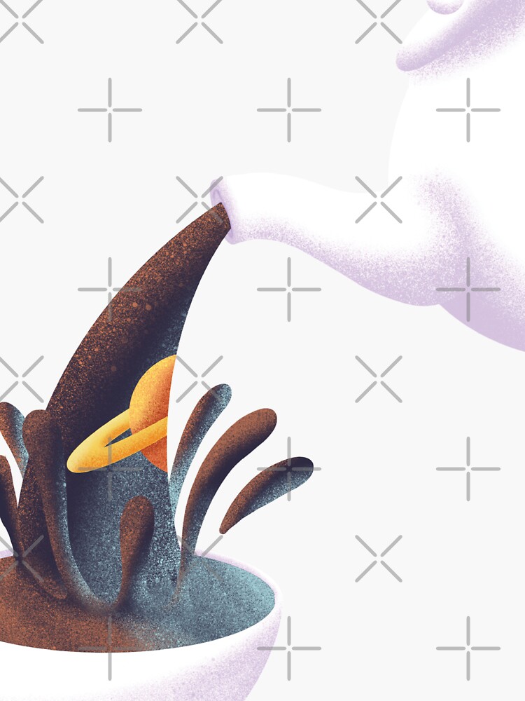 "Space Tea" Sticker for Sale by Ajpatch | Redbubble