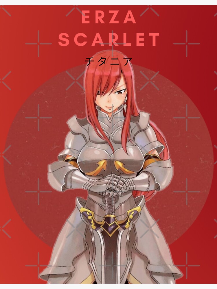 "Erza Scarlet" Sticker for Sale by MimiEucliffe | Redbubble