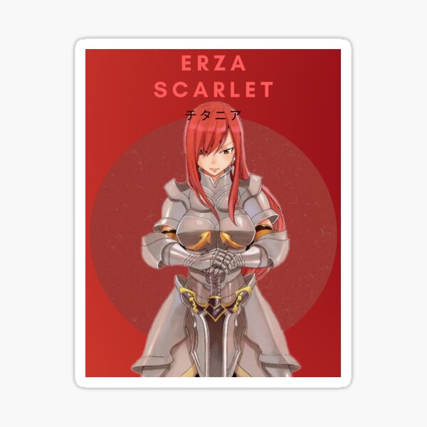 "Erza Scarlet" Sticker for Sale by MimiEucliffe | Redbubble