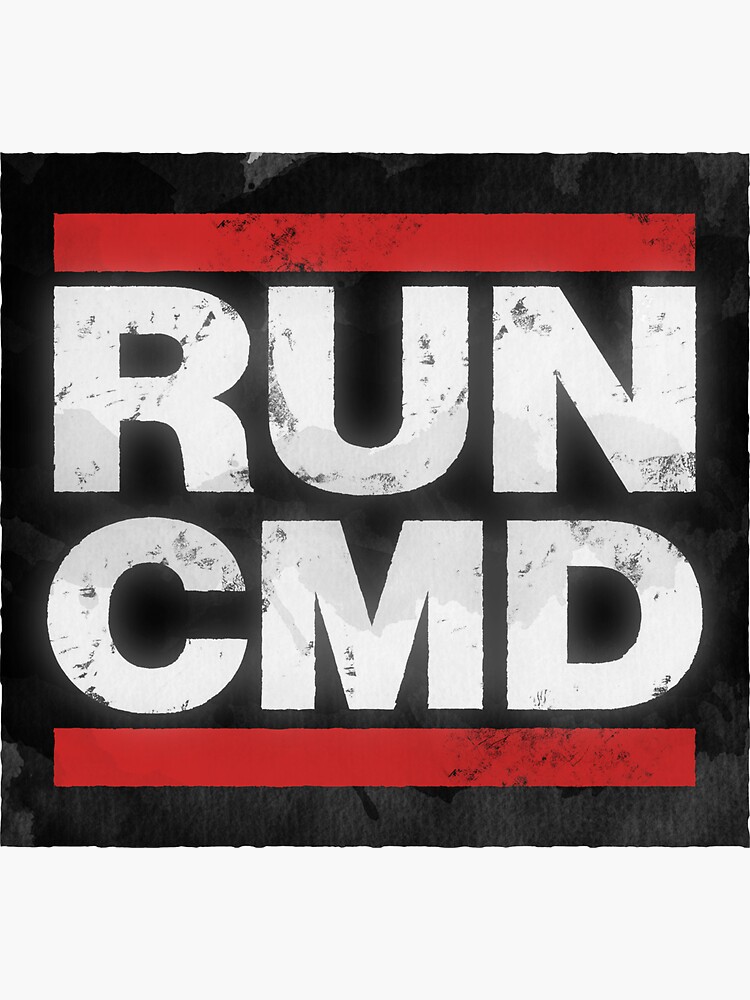 "RUN CMD Command Line Coder Parody" Sticker for Sale by sharedipmemes ...