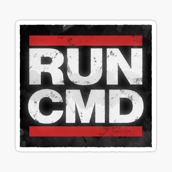 "RUN CMD Command Line Coder Parody" Sticker for Sale by sharedipmemes ...