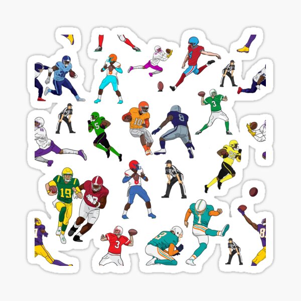 "Football Players" Sticker by judgeart | Redbubble