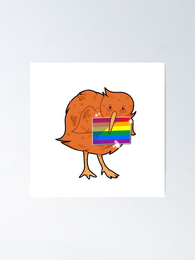 "Gay pride Kiwi Bird" Poster by dropinarte | Redbubble