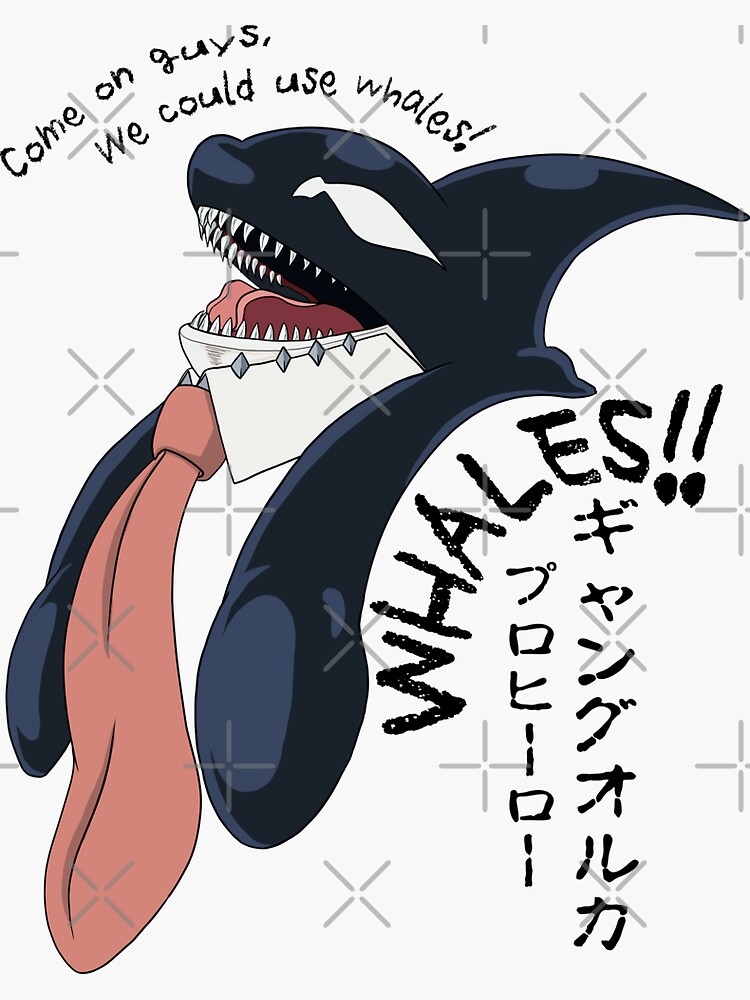 "Gang Orca's Whales (Black)" Sticker by spirit-fly | Redbubble