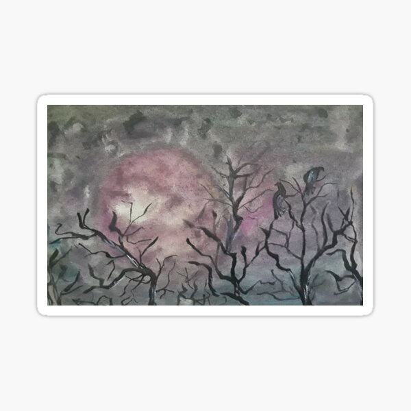 "Pink Moon" Sticker by CrushOnCovers | Redbubble