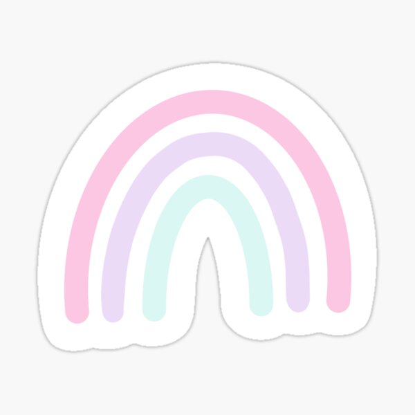 "Pastel Rainbow" Sticker by GiaRedbubble | Redbubble