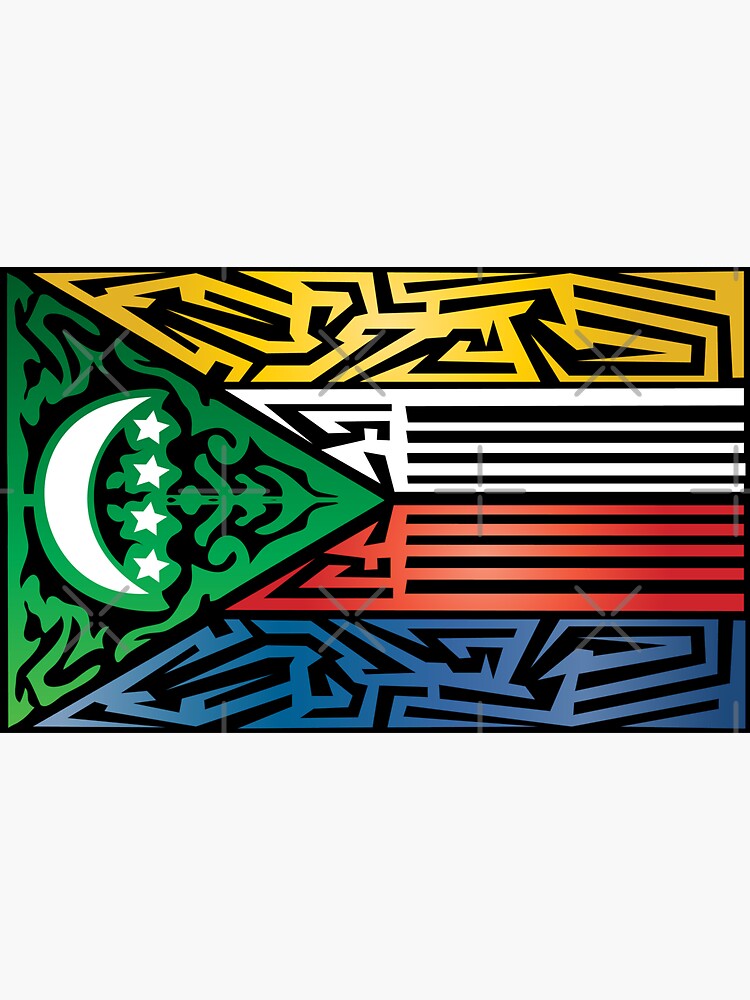 "Crazy Flag # 54" Sticker by Vanwizle | Redbubble