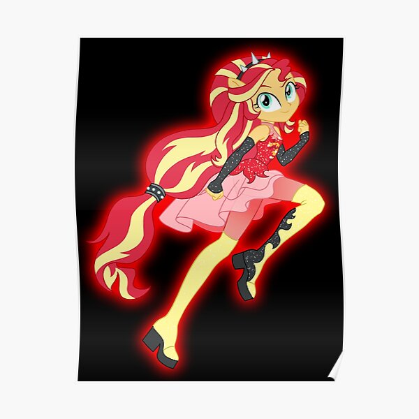"Sunset Shimmer Power-Up!" Poster by JocelynCombe | Redbubble