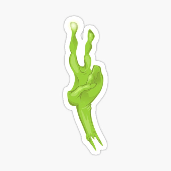 Alien Peace Hand Stickers | Redbubble