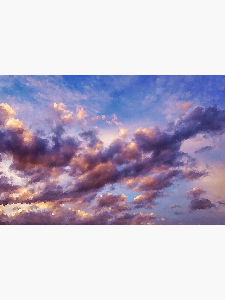 "Purple Clouds" Sticker by MathenaArt | Redbubble