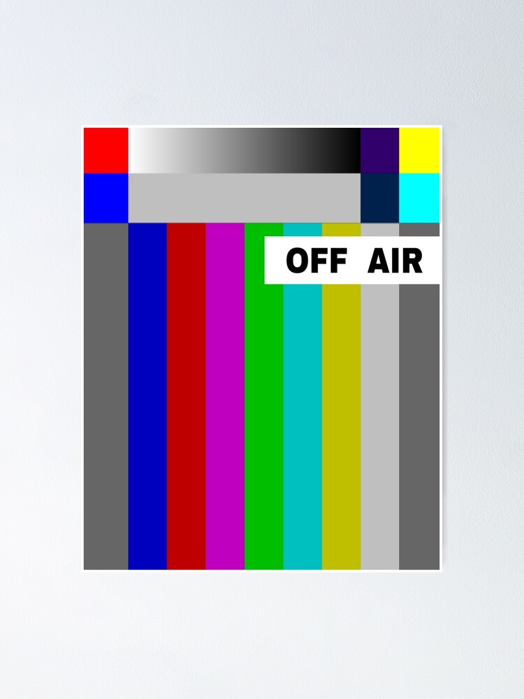 "SMPTE Standard Definition Television Color Bars Slim Fit " Poster by ...