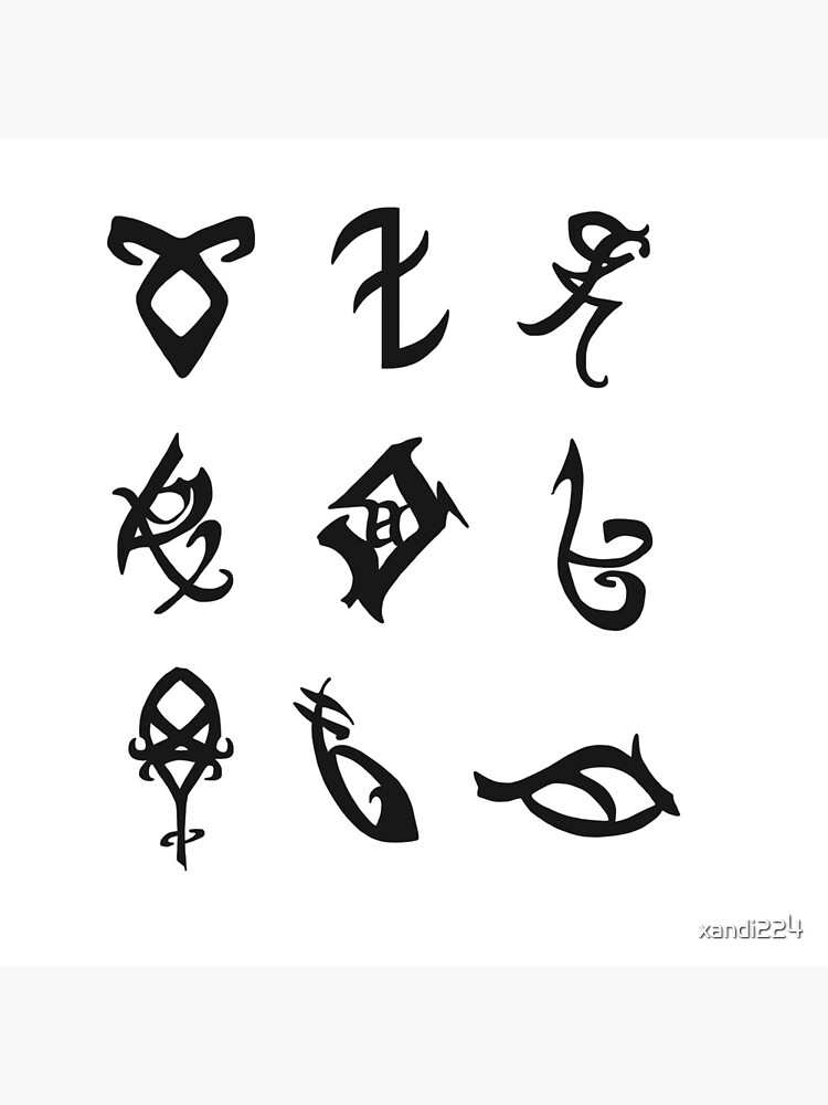 "runes from shadowhunters" Art Print by xandi224 | Redbubble
