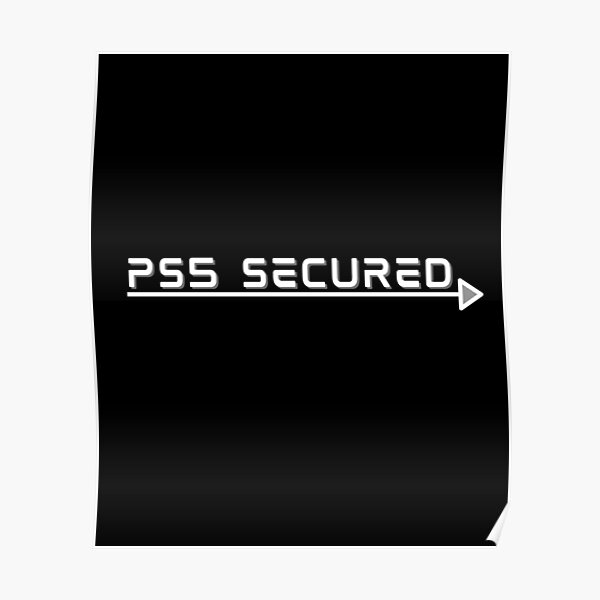 "PS5 Secured Joke Prank Design Right Arrow- White" Poster for Sale by ...