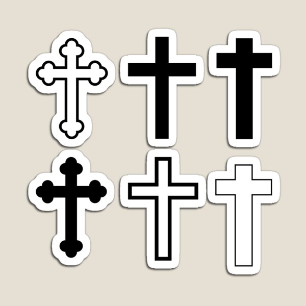 "Black Christian Crosses Sticker Pack" Magnet for Sale by ...