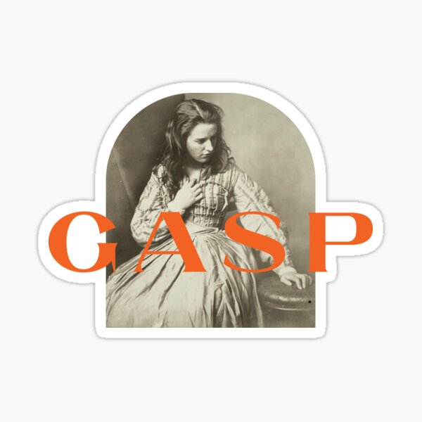 "Gasp!!!" Sticker for Sale by VivaLesFemmes | Redbubble