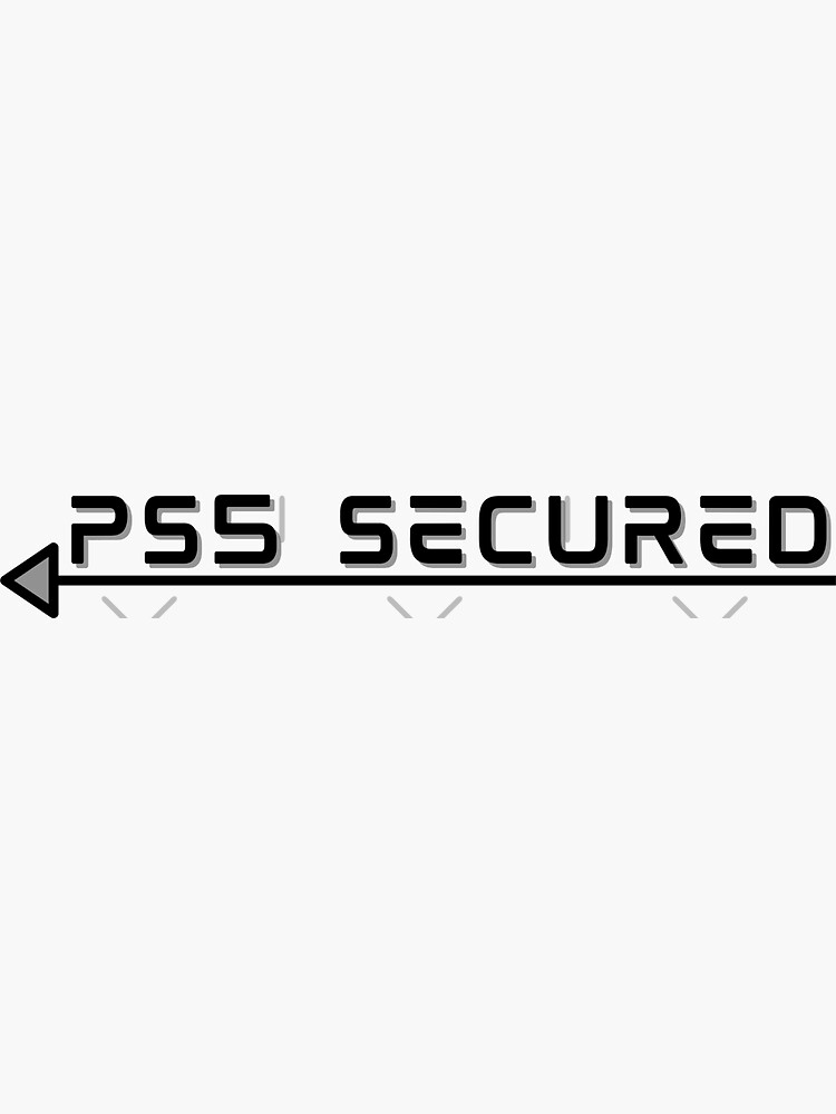 "PS5 Secured Joke Prank Design Left Arrow - black" Sticker by ...