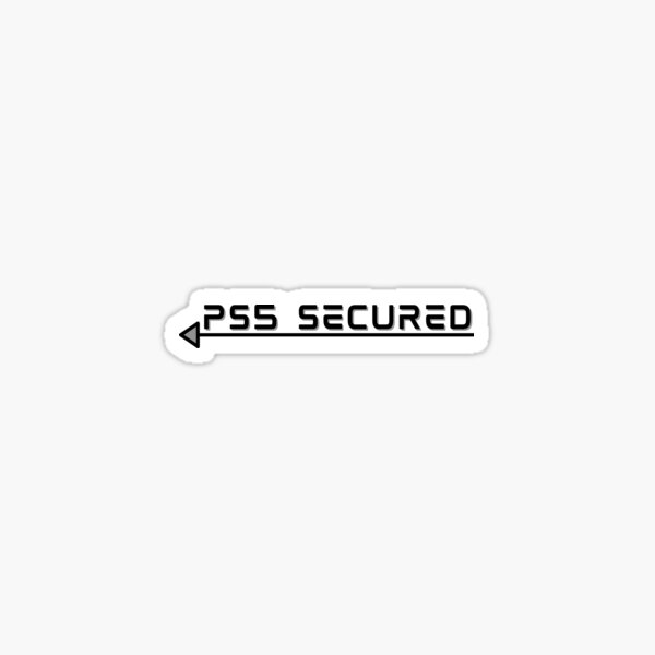 "PS5 Secured Joke Prank Design Left Arrow - black" Sticker by ...