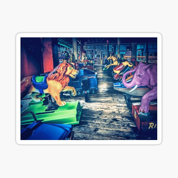 "Walking the Midway" Sticker by Bassbro | Redbubble