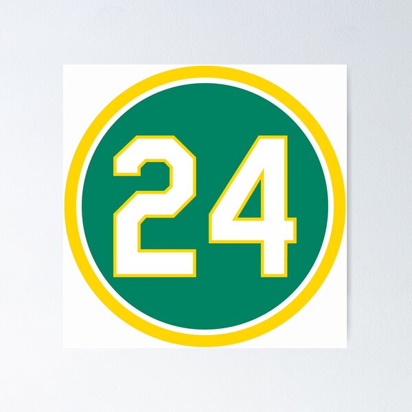 "Rickey Henderson #24 Jersey Number" Poster for Sale by StickBall ...