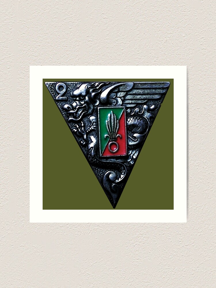 "2e REP French Foreign Legion, 2nd Parachute Regiment Badge" Art Print ...