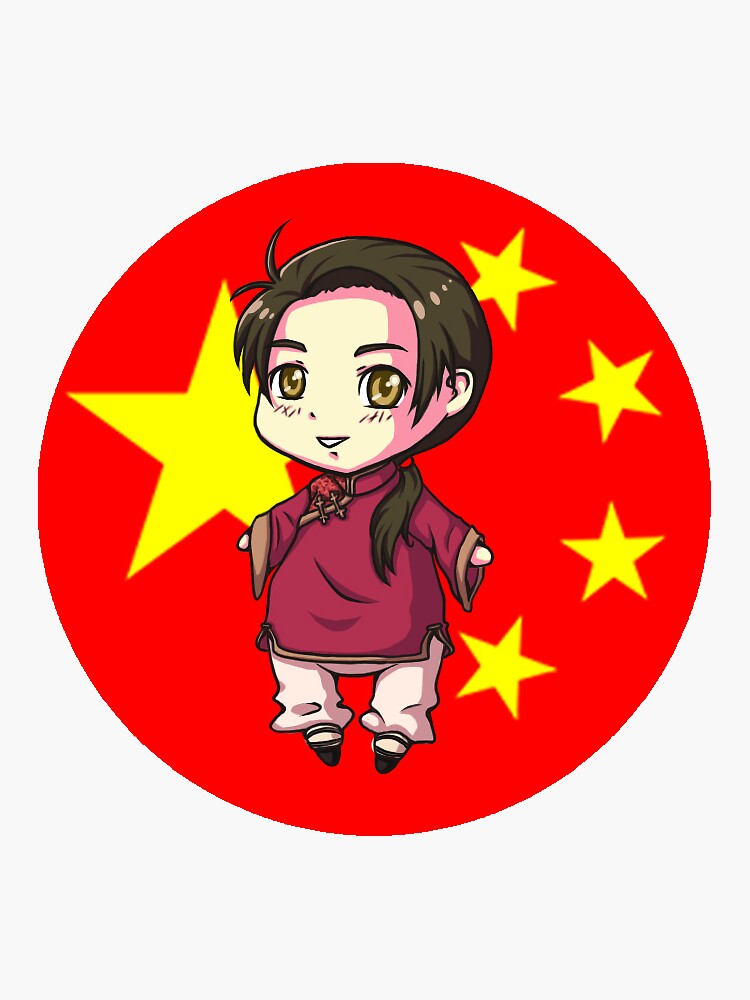 Hetalia Chibis China Sticker for Sale by TimeEmissions Redbubble