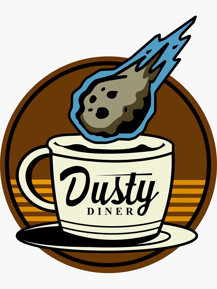 "Dusty Diner" Sticker by CheekyBoyTees | Redbubble