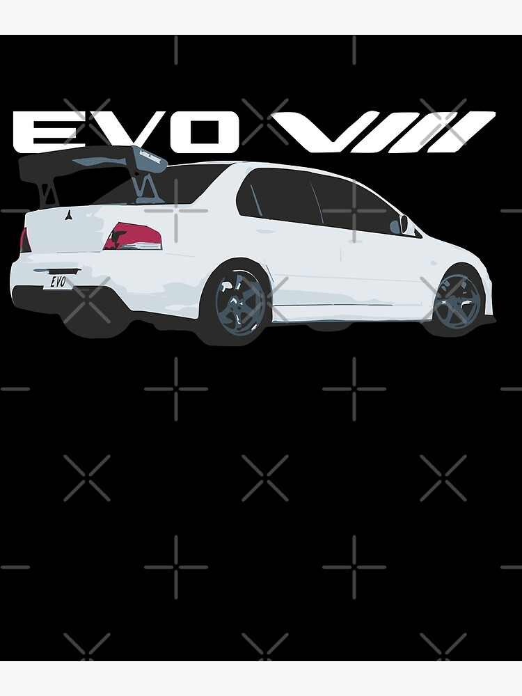 Poster « EVOLUTION VIII EVO 8 JDM Mitsubishi ARRIÈRE », par ...