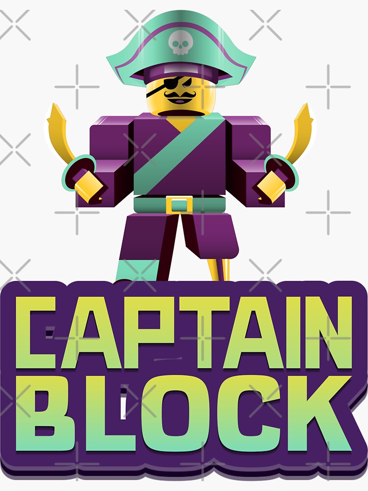 "Roblox- Captain block" Sticker by developseeker | Redbubble