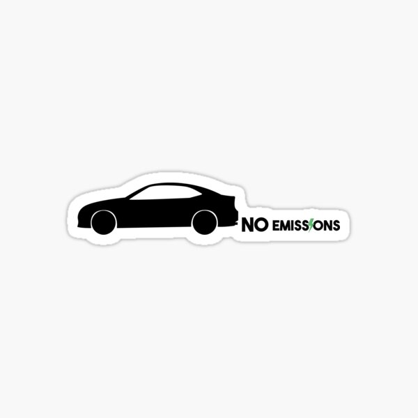 "No emissions electric car energy transition" Sticker by beastshirts ...
