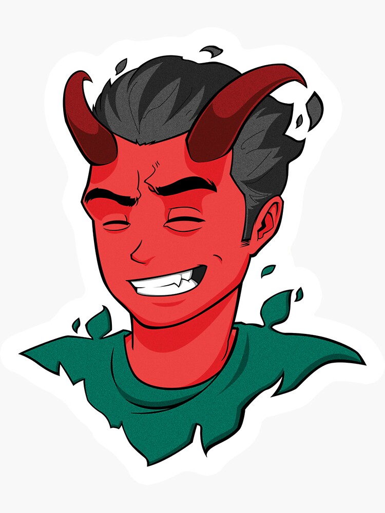 "The Cheeky Devil" Sticker for Sale by ArtofArdzilla | Redbubble