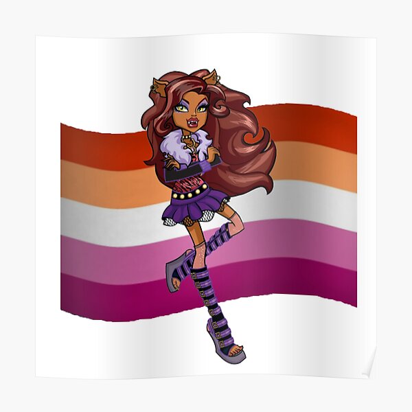 "clawdeen wolf lesbian flag" Poster for Sale by edavyn | Redbubble