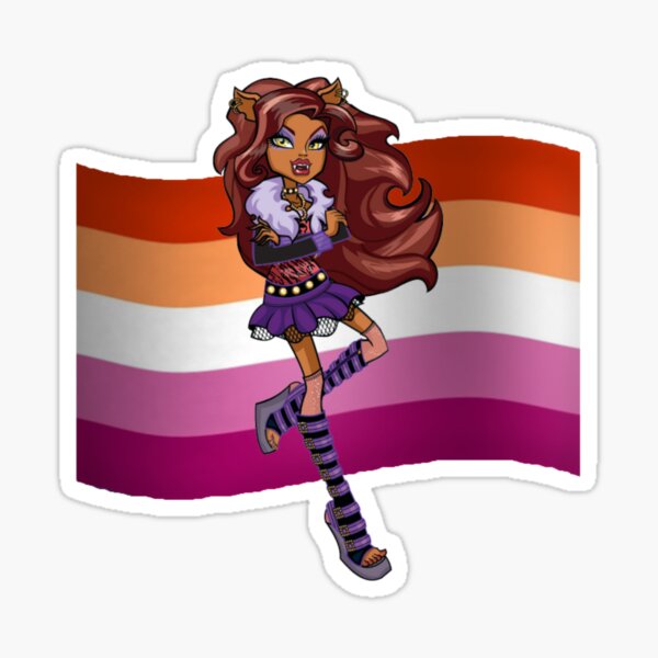 "clawdeen wolf lesbian flag" Sticker for Sale by edavyn | Redbubble
