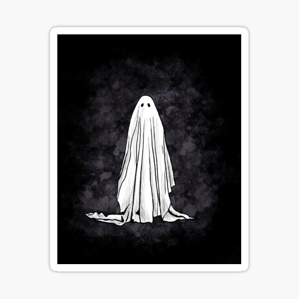 "Spooky ghost " Sticker for Sale by Sarah-Wilde | Redbubble