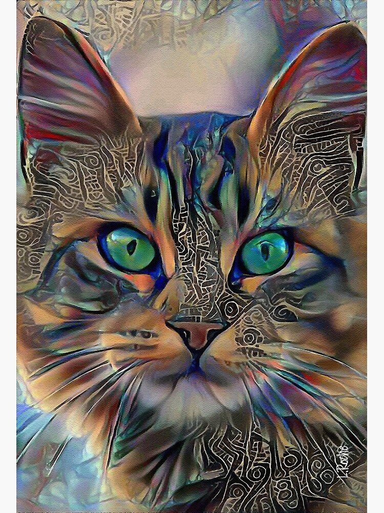 "Rob, cat, chat, cat, felin, feline, lea roche paintings" Poster for ...