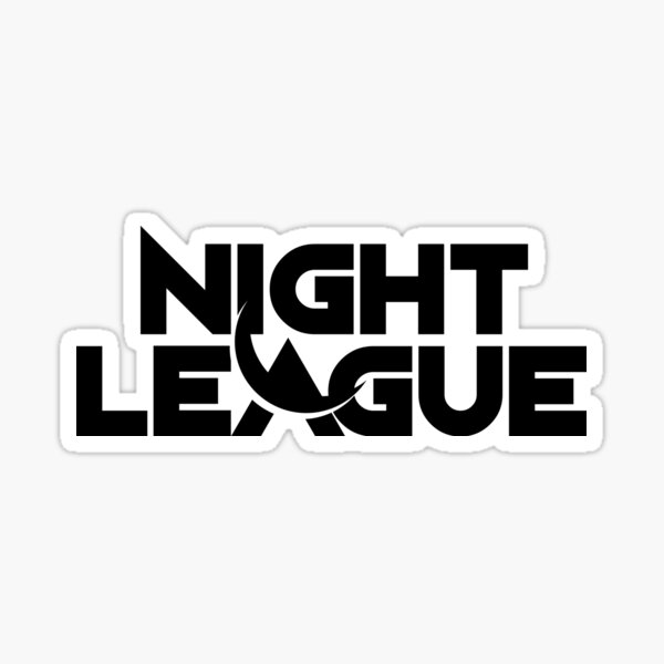 "Night League - black logo" Sticker by Skullcracker | Redbubble