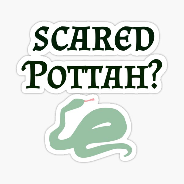 "Scared Pottah?" Sticker for Sale by sassyanimals | Redbubble