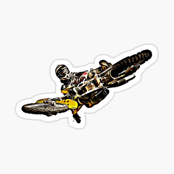 "Dirt bike jump or motocross jump mx or motorcycle jump" Sticker for ...