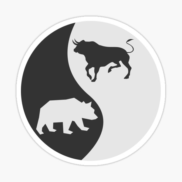 "Bull Vs Bear Trader Symbol " Sticker by antonymarj | Redbubble