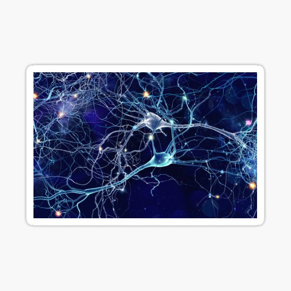 "Brain neurons " Sticker by Heybumblebee | Redbubble