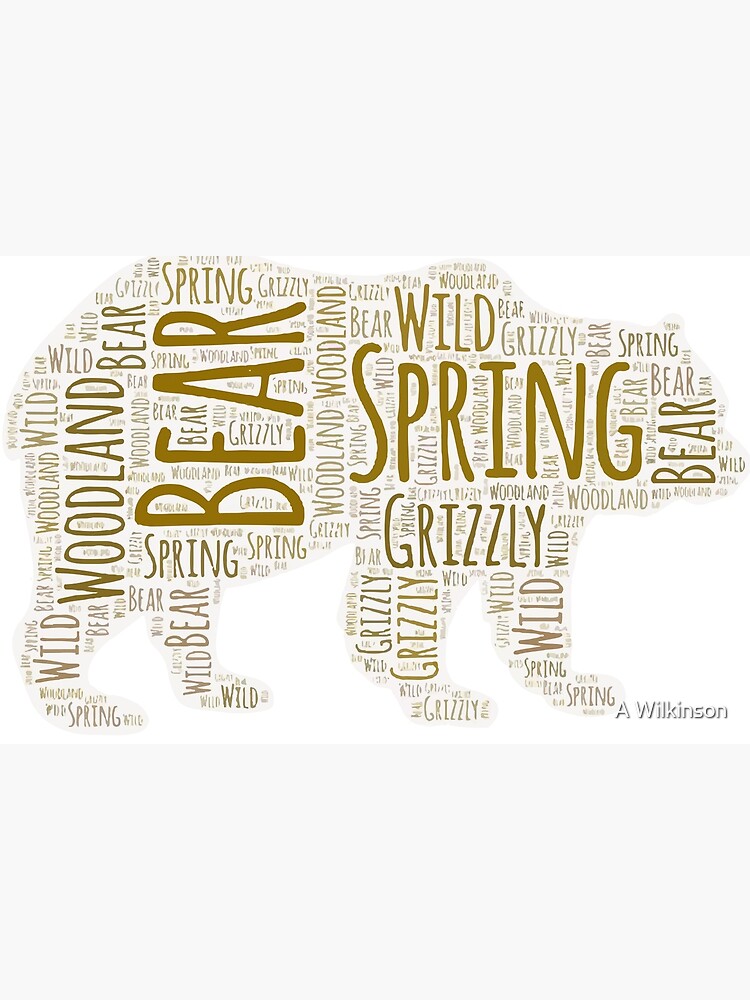 "Bear Word Art" Poster for Sale by wilko12788 | Redbubble