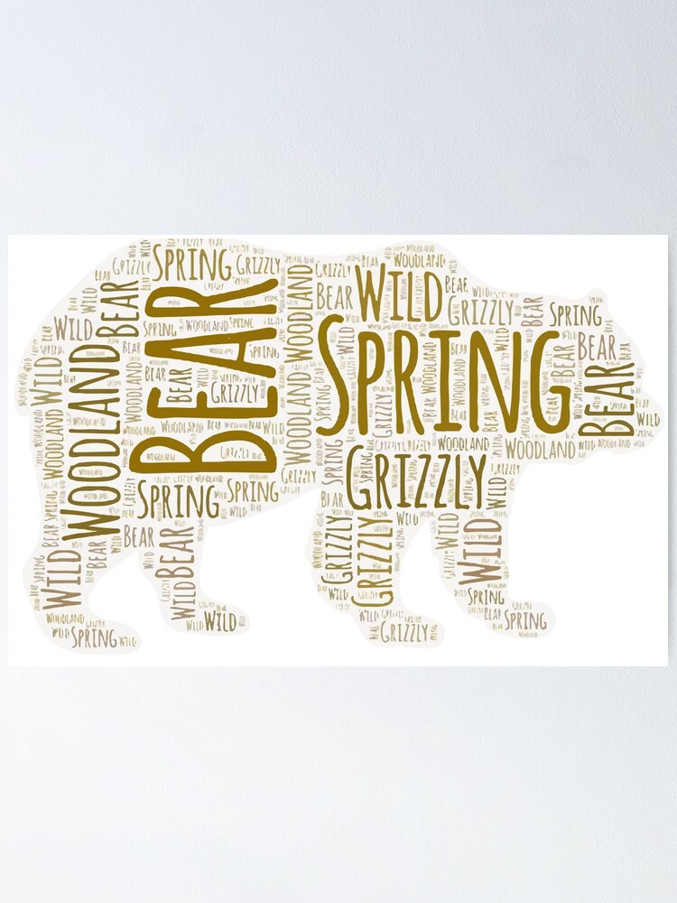 "Bear Word Art" Poster for Sale by wilko12788 | Redbubble