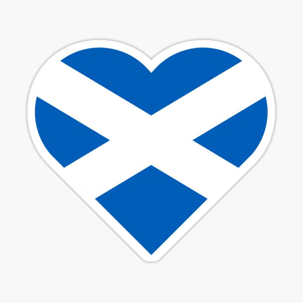 "Scotland Flag Heart" Sticker for Sale by uni-que-designs | Redbubble