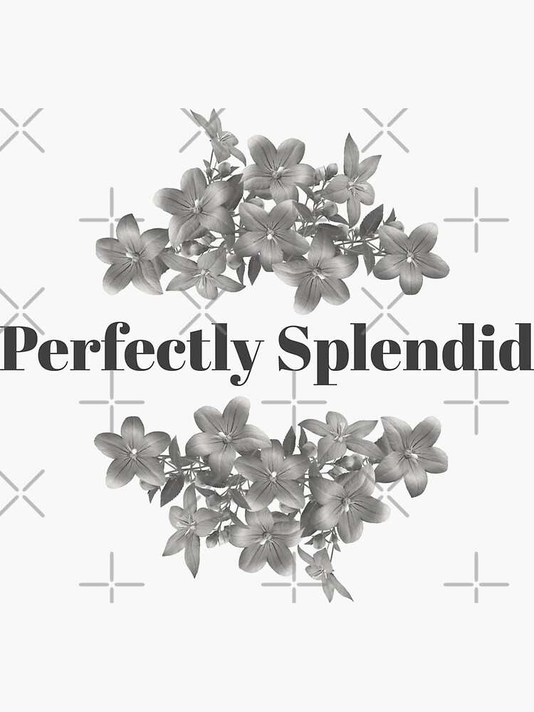 "Perfectly Splendid" Sticker for Sale by hashnan21 | Redbubble