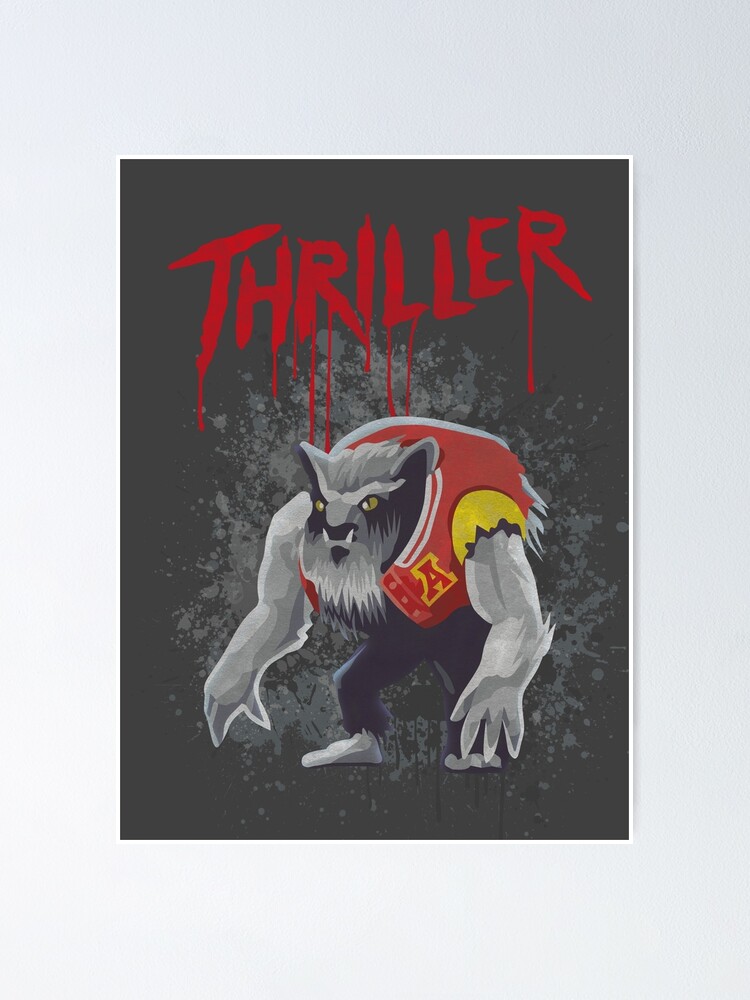 "THRILLER WERECAT retro halloween cartoon (Michael Jackson)" Poster for ...