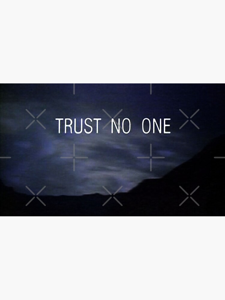 "Trust No One " Sticker for Sale by Ommik | Redbubble