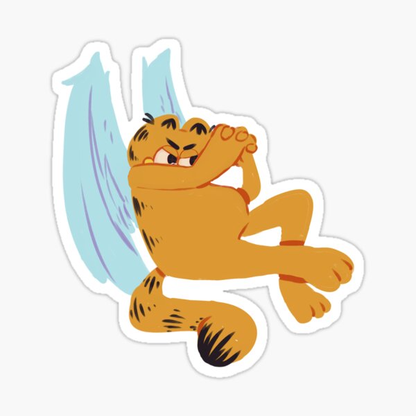 "fallen angel garfield" Sticker for Sale by dairyfreemiilk | Redbubble