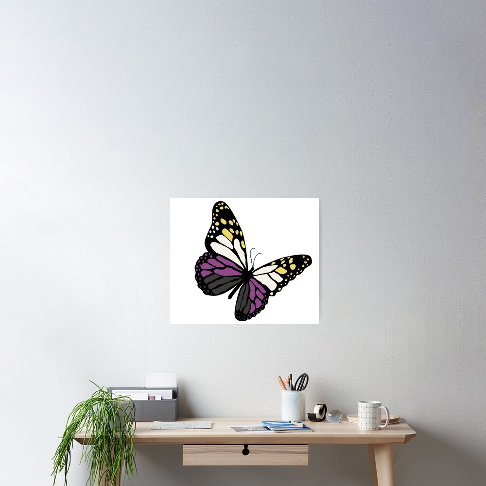 "non-binary monarch butterfly " Poster by Narniax | Redbubble