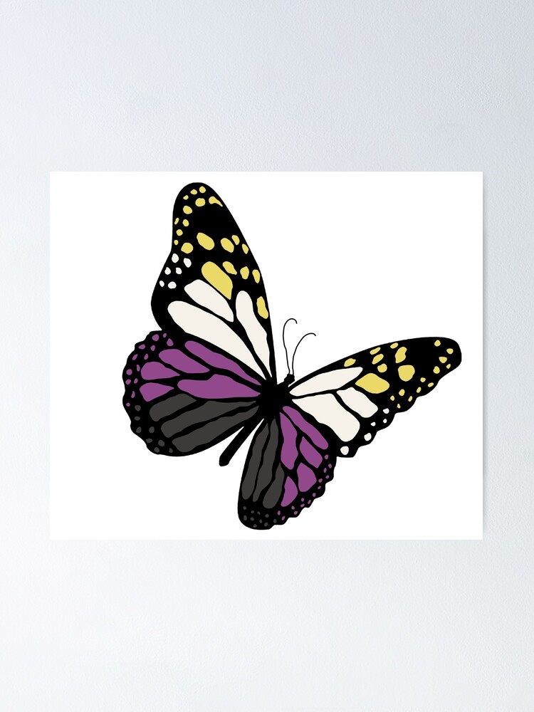 "non-binary monarch butterfly " Poster by Narniax | Redbubble